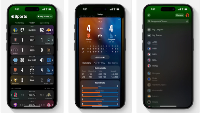 Apple Sports App Provides Stats, Real-Time Scores and More - ETCentric