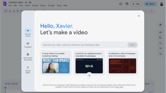 Google Offers New AI-Powered Vids App to Workspace Users - ETCentric